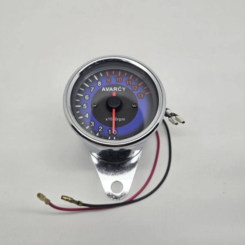Jual RPM Speed Meter Analog Speedometer Ampere Bulat Jarum Chrome ...