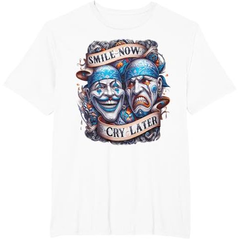 Jual LAUGH NOW CRY LATER Payaso Cholo Gangsters Clown Masks T-Shirt ...