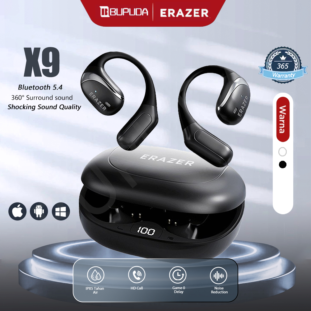 Jual Lenovo Erazer X9 TWS Open Ear Headset Bluetooth 5.4 Bone ...