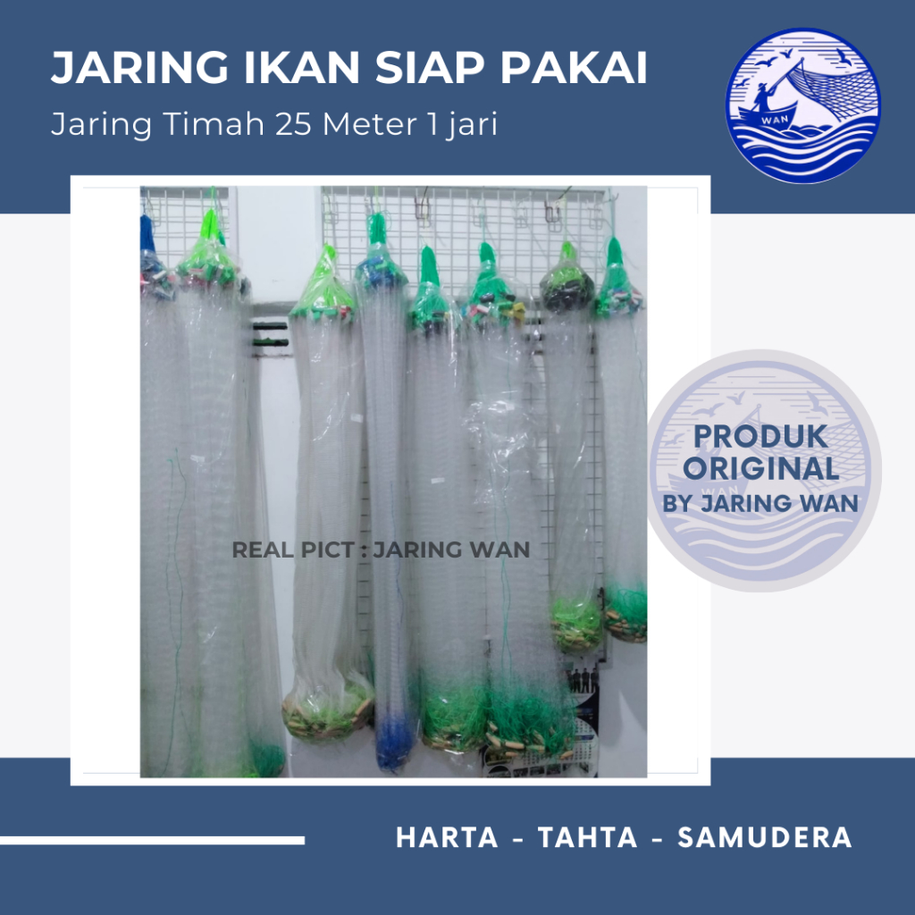 Jual Jaring Ikan Timah 25M lubang 1 Jari | Shopee Indonesia
