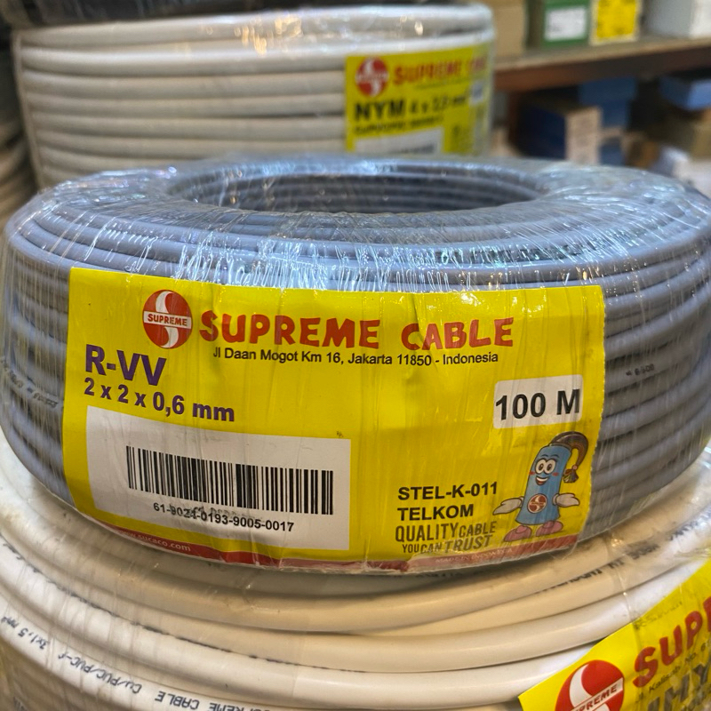 Jual Kabel telepon isi 4 supreme 100meter/roll itc indoor 2x2x0.6 ...