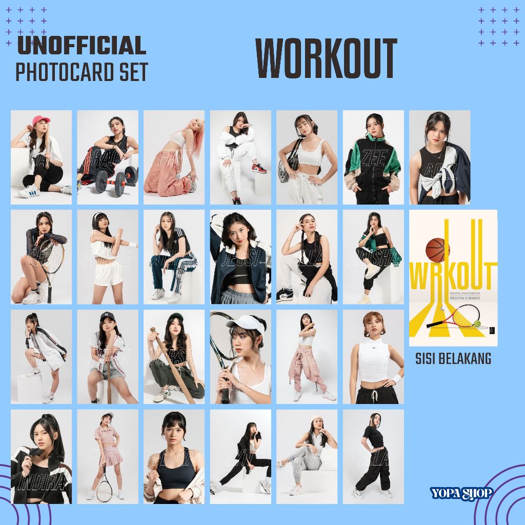 Jual PC Photocard JKT48 Unofficial / Fanmade Edisi "Workout" print 1 sisi | Shopee Indonesia