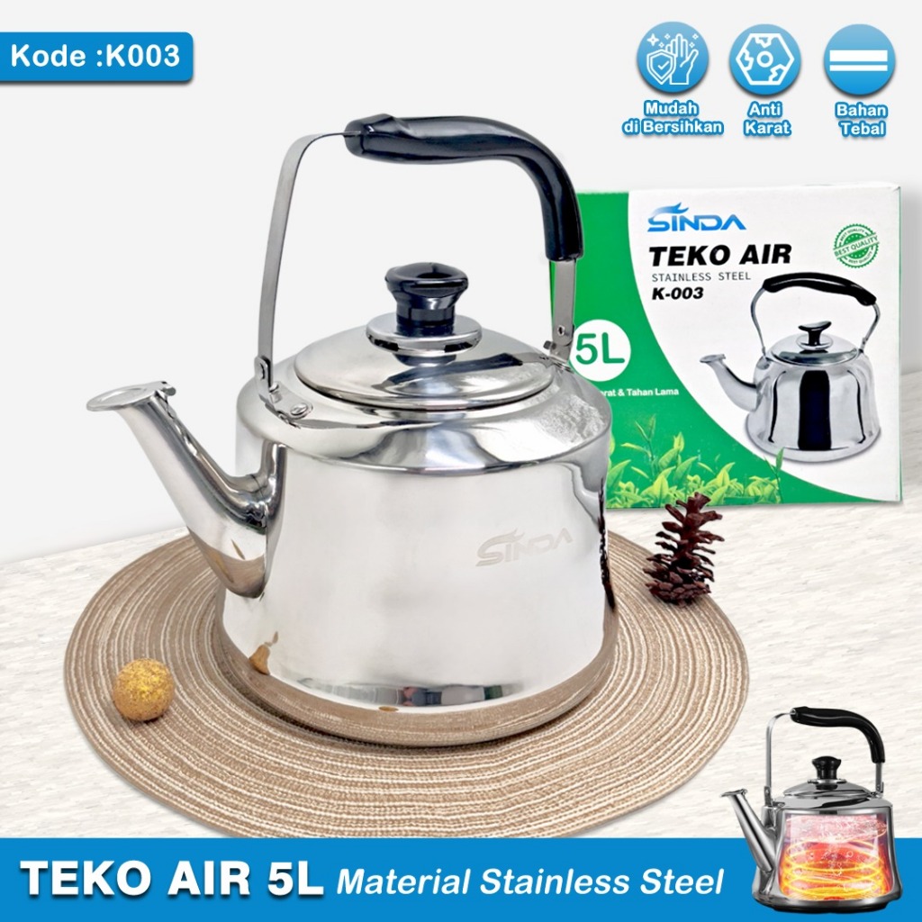 Jual TEKO FULL STAINLESS STEEL WHISTLE KETTLE MASAK AIR PANAS BESAR ...