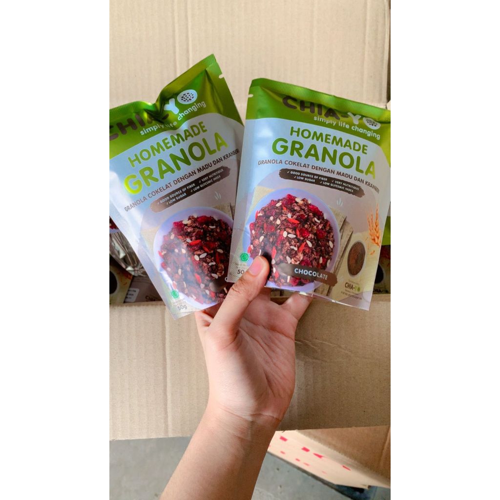 Jual CHIA-YO GRANOLA MAKANAN SEHAT 50g | Shopee Indonesia