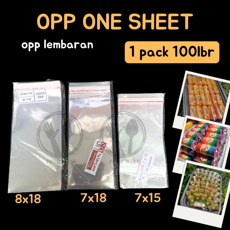 Jual [ISI 100 PC] PLASTIK OPP ONE SHEET UKURAN UK 8X18 7X18 1 SATU LAYER OPP RISOL RISOLES ...