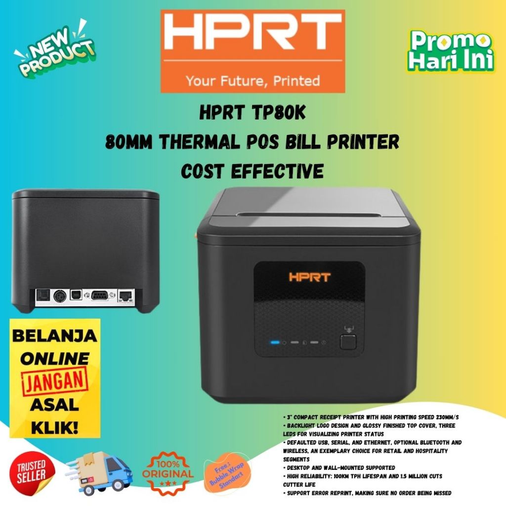 Jual HPRT TP80K Thermal Pos Kasir 3 Inch Bill Printer 80mm | Shopee Indonesia