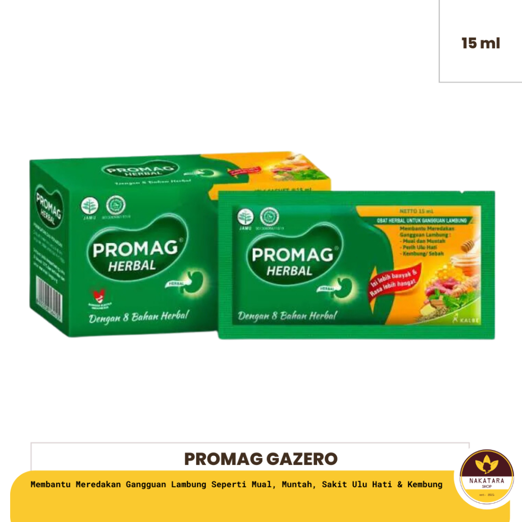 Jual PROMAG GAZERO HERBAL 15 ML ISI 6 SACHET | Shopee Indonesia
