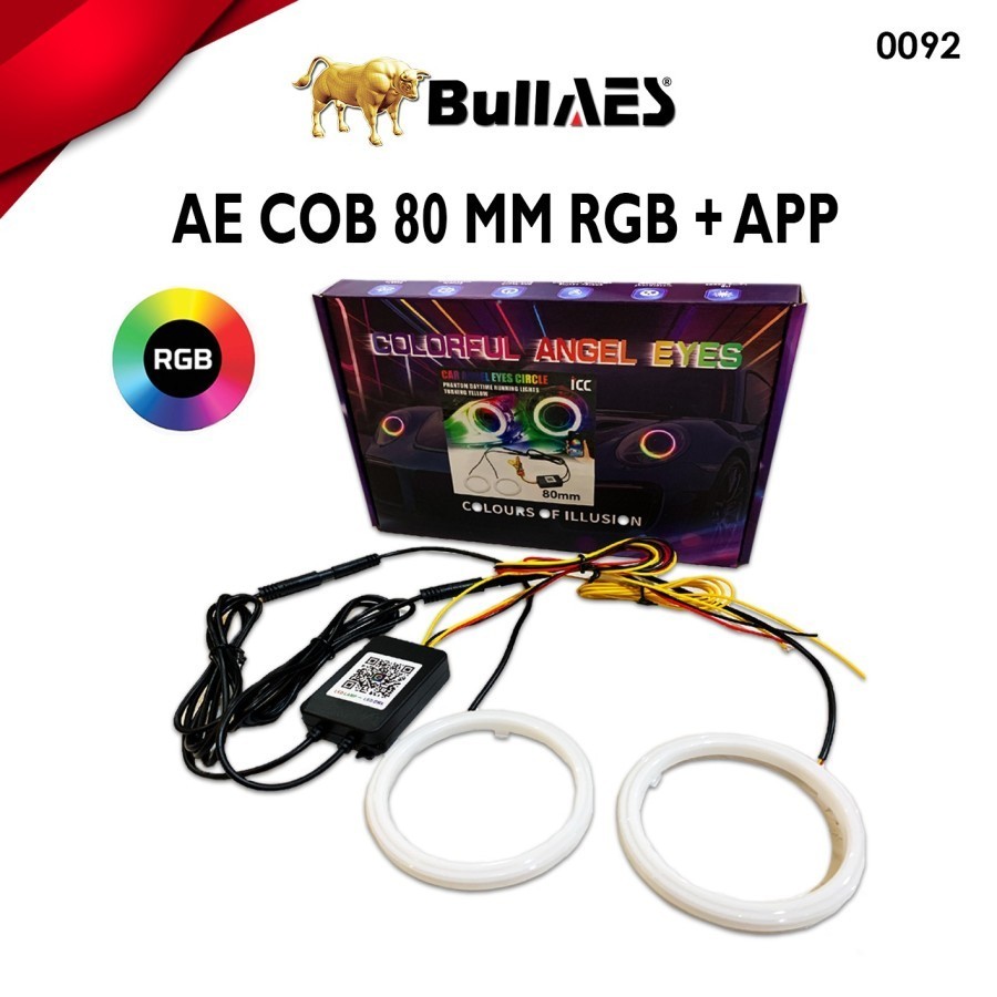 Jual RING COB ANGEL EYE COB RGB 80MM 3INCH WELCOME LIGHT APP CONTROLLER ...