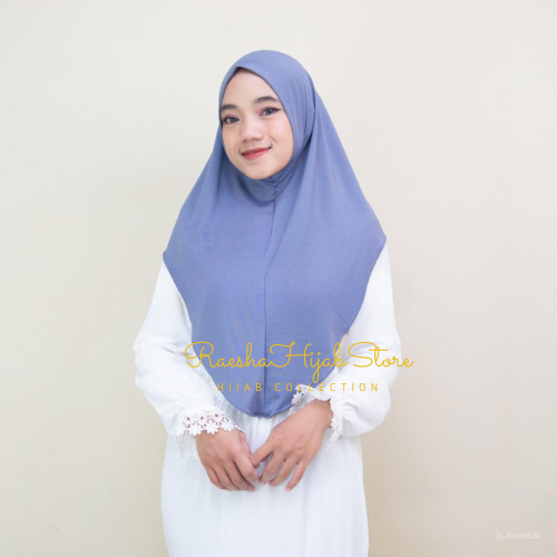 Jual Hijab Bergo Instan Non Pad Malay Oval Penguin Daily Jersey Spandek Premium L | Shopee Indonesia
