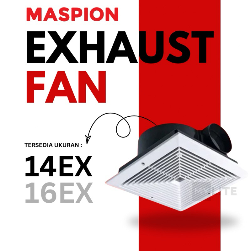 Jual KIPAS EXHAUST HEXOS FAN MASPION CEILING PLAFON MV 14EX DAN MV 16EX ...
