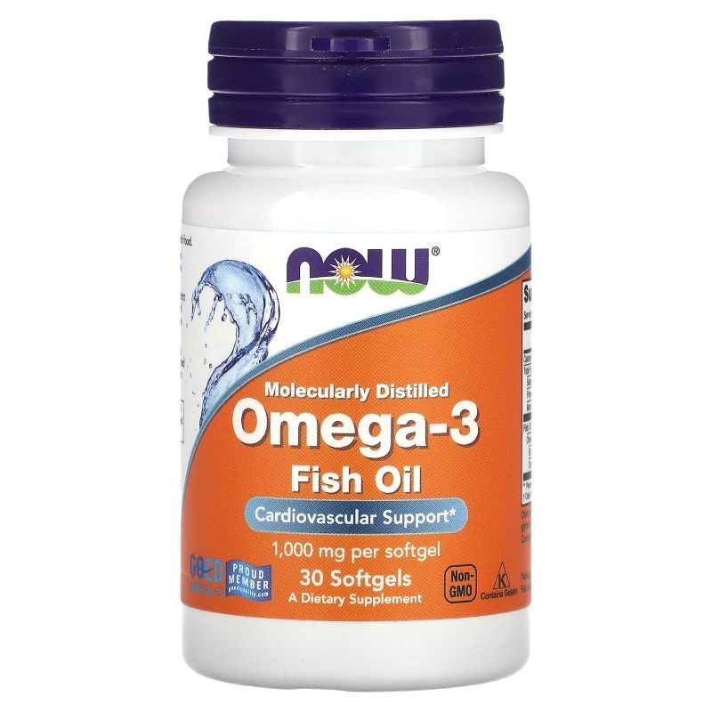 Jual Now Foods Omega 3 Fish Oil, 1000 mg 180 EPA - 120 DHA, 30/100 softgels | Shopee Indonesia