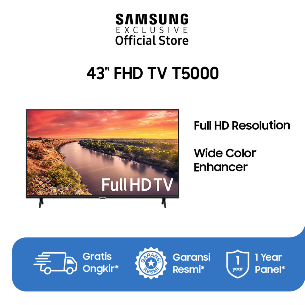 Jual LED TV SAMSUNG 43 Inch 43T5003 Digital Full HD Garansi Resmi | Shopee Indonesia