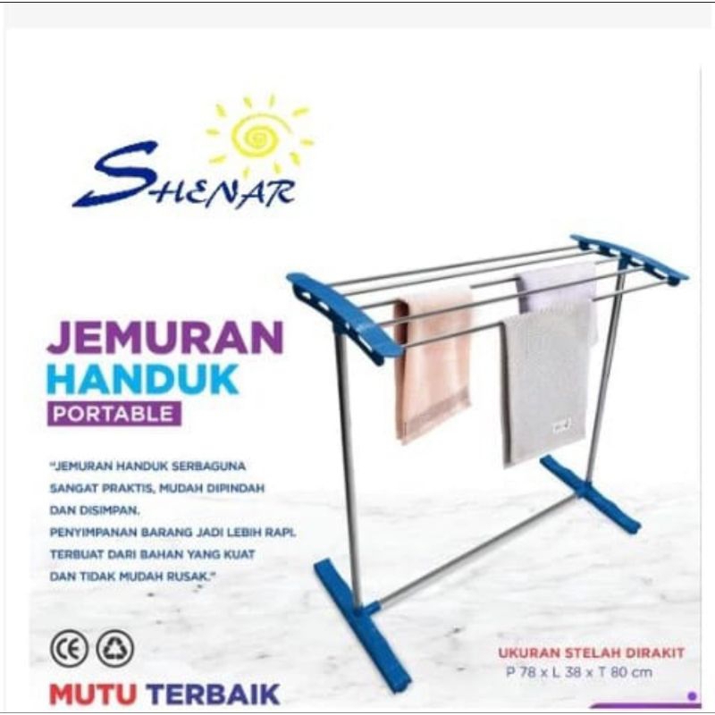 Jual Rak Jemuran Handuk Baju Serbaguna 5 pipa Besi Hanger Gantungan ...