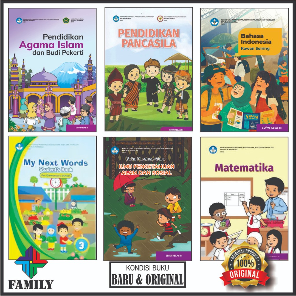 Jual Buku Paket Kemendikbud Diknas Kelas 3 SD/MI Kurikulum Merdeka ...
