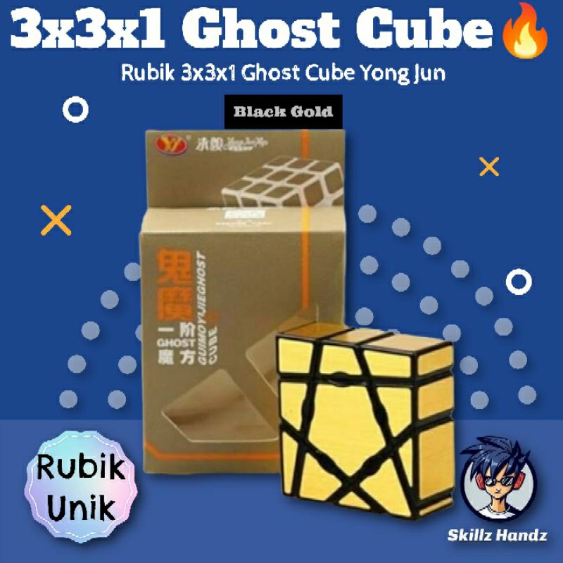 Jual Rubik 3x3x1 Ghost Cube Yong Jun (Black Gold) Rubik Unik | Shopee ...