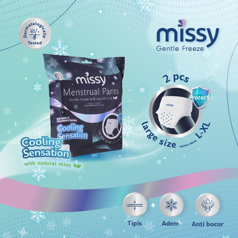 Jual MISSY GENTLE FREEZE GF Menstrual Pants Pembalut Celana Menstruasi ...
