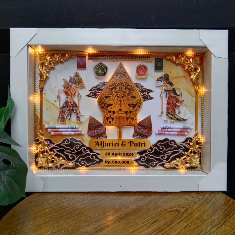 Jual Mahar Pernikahan Wayang Jawa Gold Series • Free Lampu (RONA ...