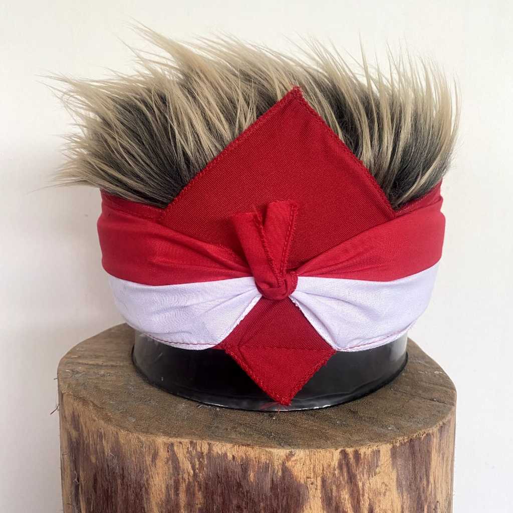 Jual Topi Udeng Rambut Palsu Merah Putih Edisi Kemerdekaan/Iket Sunda ...