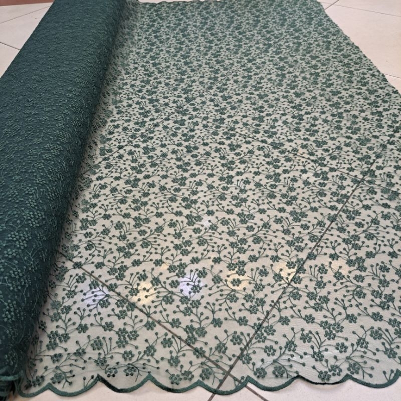 Jual tile bordir motif bunga kecil-kecil premium | Shopee Indonesia