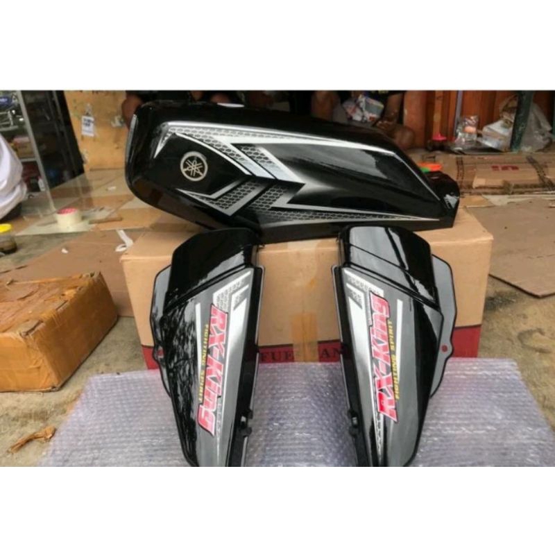 Jual Tangki Tengki YAMAHA RX KING RXK 2004 Warna Hitam Set Bok Aki Dan ...