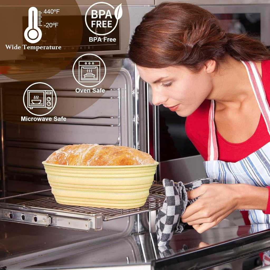 Jual SUPPLYOFFICIAL Banneton Silicone Wadah Adonan Roti Oval Sourdough ...