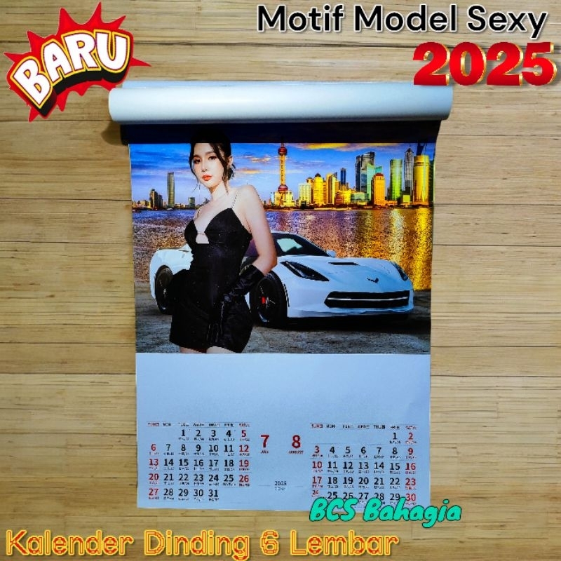 Jual Kalender Dinding Import Chinese 6 Lembar Tahun 2025 Model Artis ...