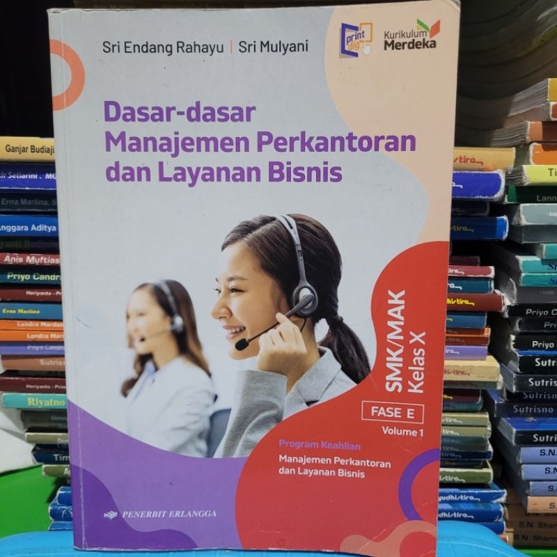 Jual BUKU BEKAS DASAR - DASAR MANAJEMEN PERKANTORAN DAN LAYANAN BISNIS vol 1 dan vol 2 KELAS 1 ...