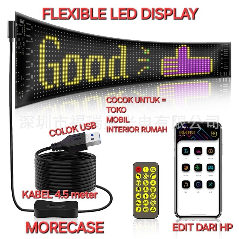 Jual LED MATRIX PANEL FLEXIBLE FLEKSIBEL LED UNTUK IKLAN MOBIL PROMOSI ...