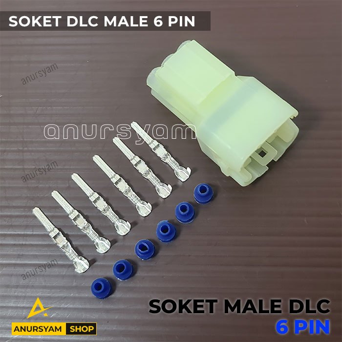 Jual Soket DLC Male 6 Pin / Soket DLC Kawasaki Suzuki KTM 6 Pin Male ...
