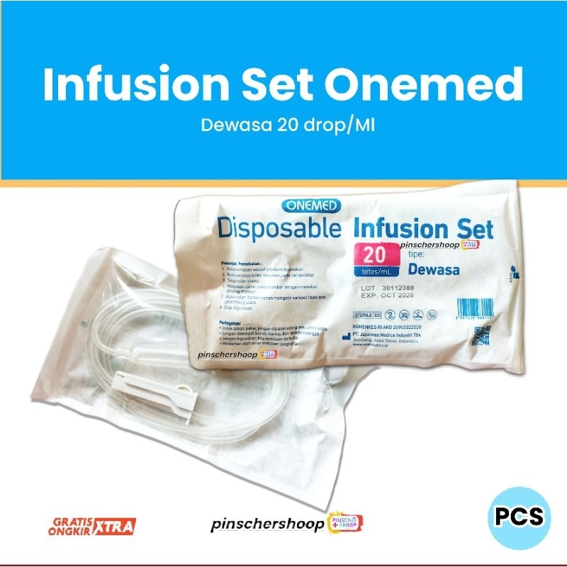 Jual Infuset OneMed Dewasa Selang Infusion Set / Satuan | Shopee Indonesia
