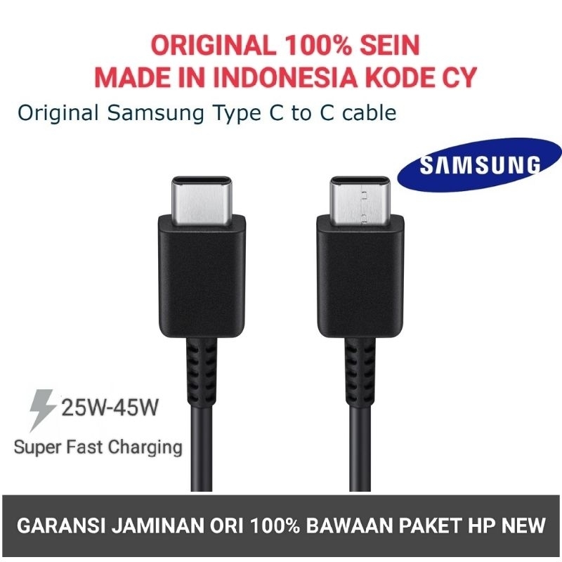 Jual Kabel Data Samsung Tipe C To C Copotan Bawaan HP S20 A70 A80 Ori ...