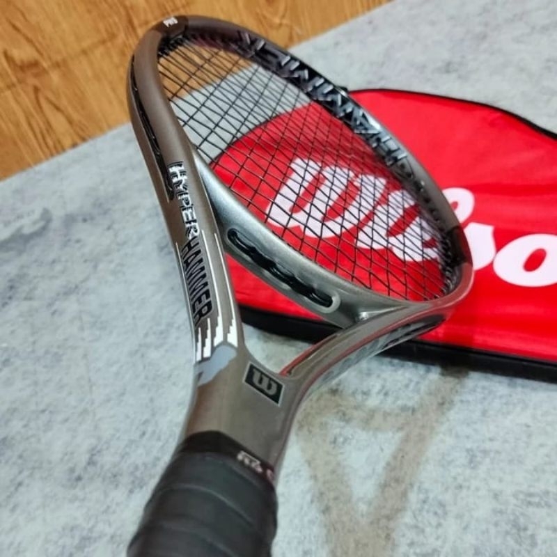 Jual Raket Tenis Wilson Hyper Hammer Pemula Siap Pakai Free Grip Abu ...