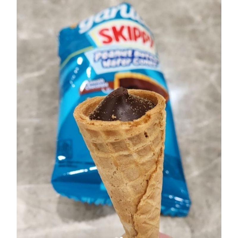 Jual SKIPPY Garuda Wafer Cones Selai Kacang 45gram Isi 3pcs | Shopee ...