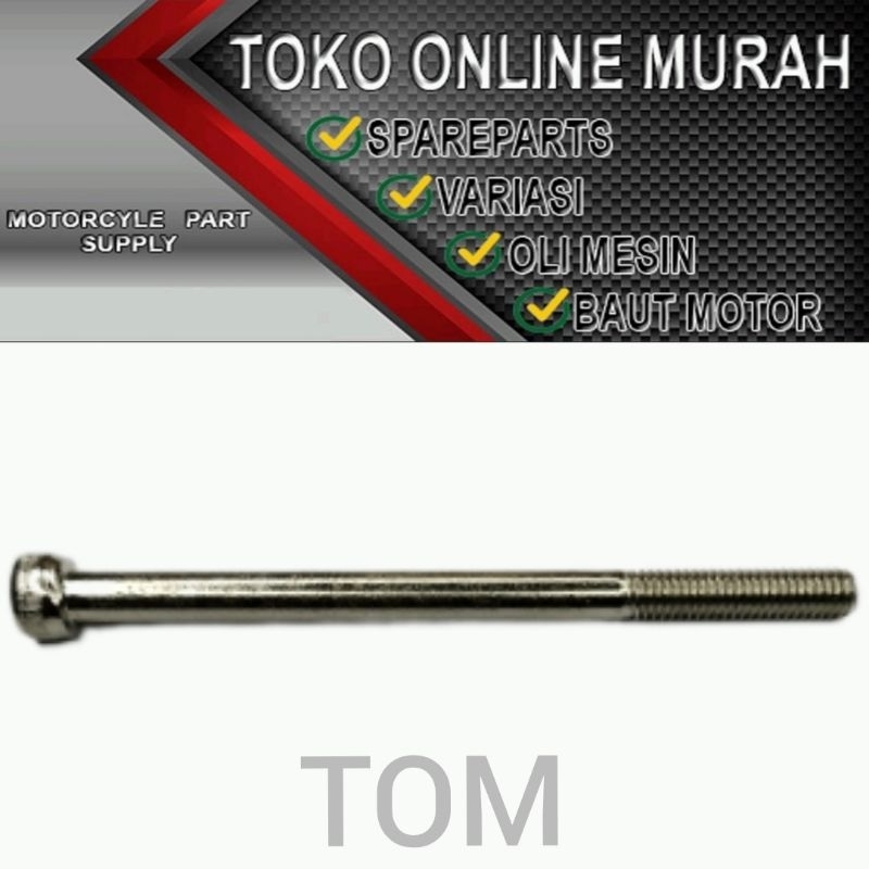 Jual BAUT L M6X90 CROOM (KUNCI L 5MM, DRAT 10, PANJANG 9CM) | Shopee Indonesia