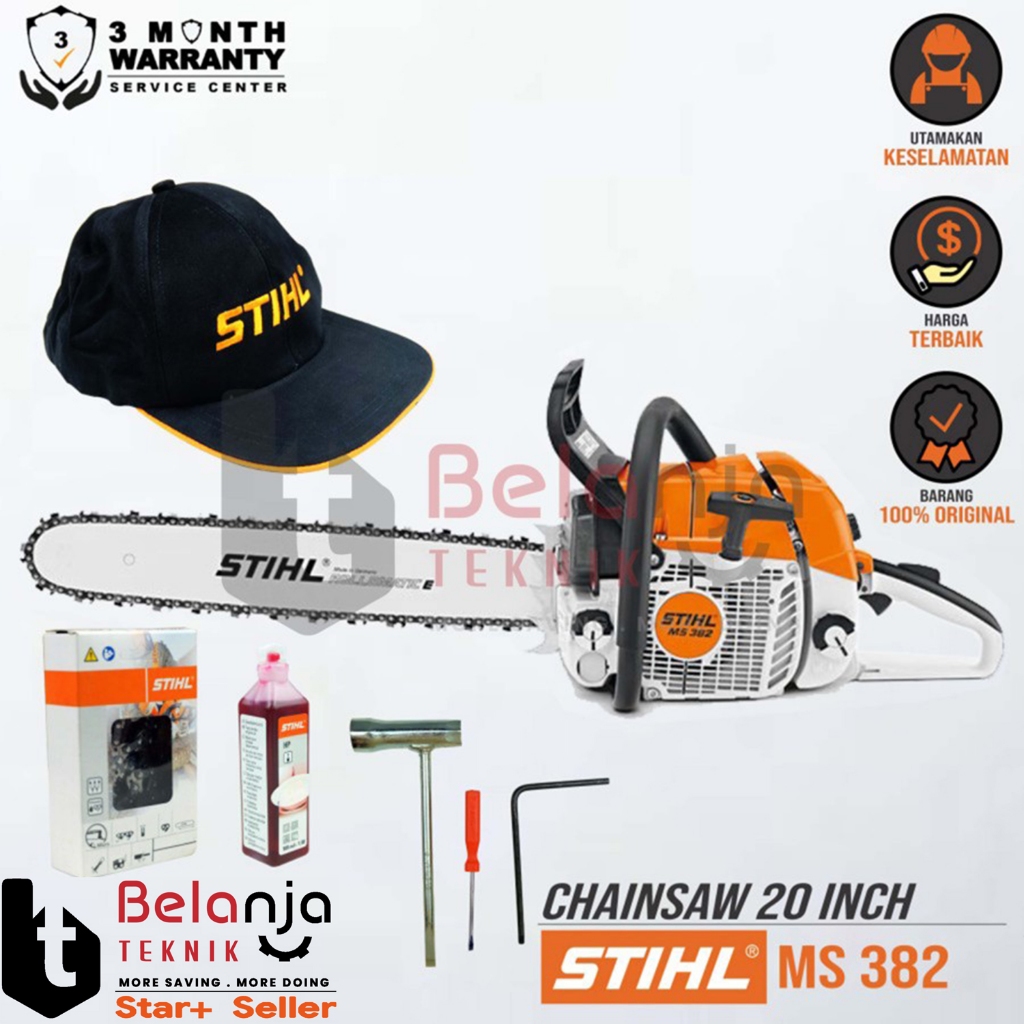 Jual STIHL Mesin Potong Kayu MS 382 Chain Saw 20 Inch MS382 20" Chainsaw | Shopee Indonesia