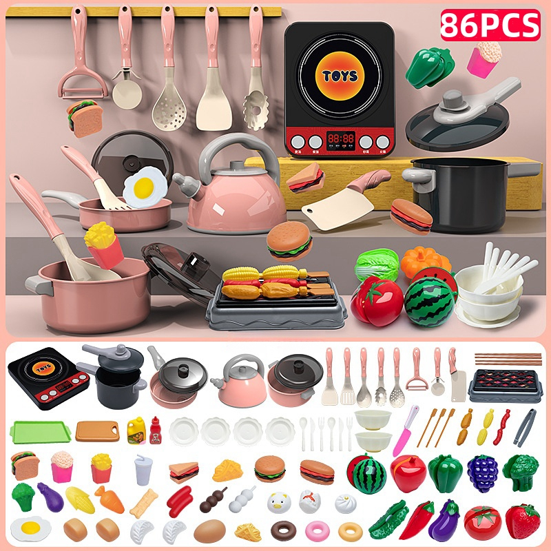 Jual Set Mainan Dapur Potong Buah Dan Sayuran Mainan Simulasi Mainan ...