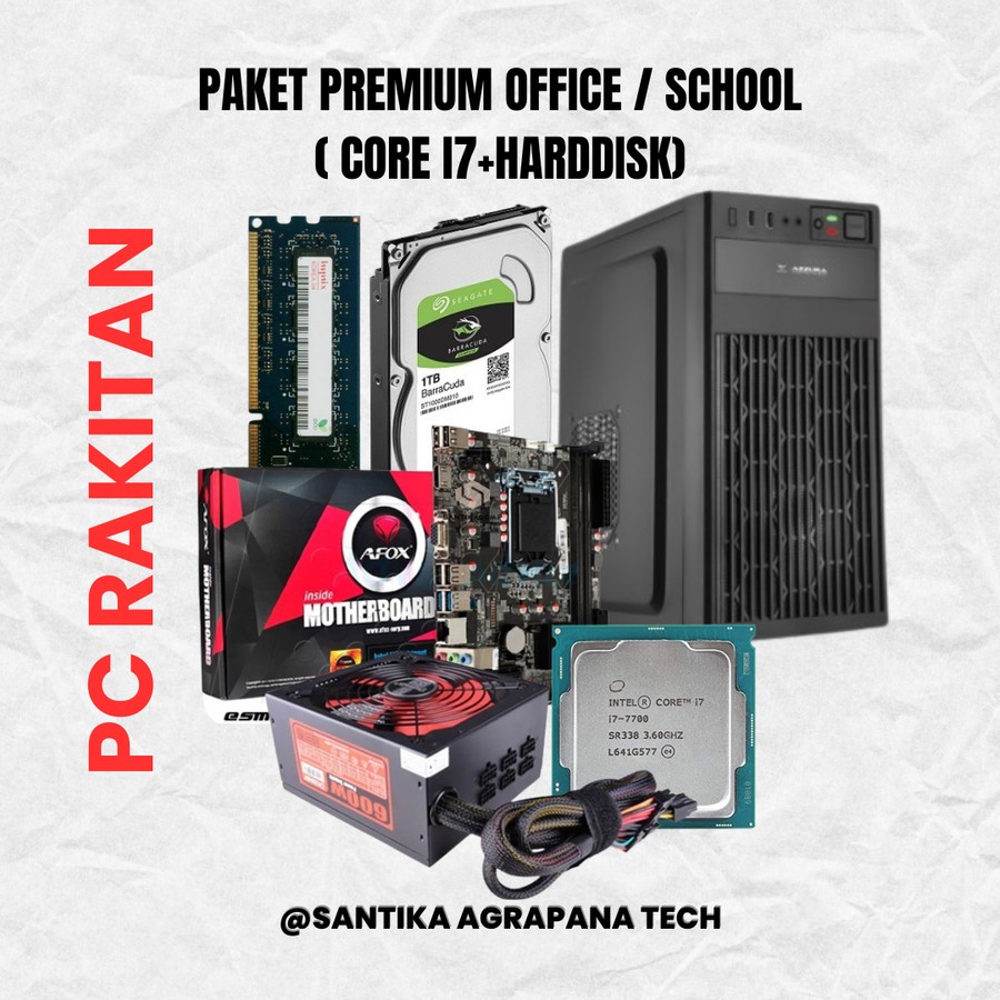 Jual Pc Rakitan Paket EXclusive Spec Office /School (Core i7 + Harddisk) | Shopee Indonesia