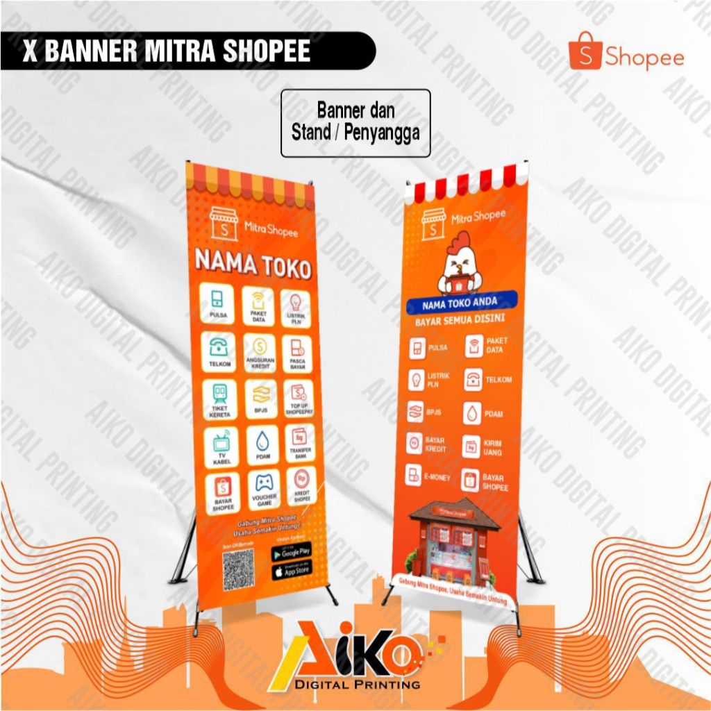 Jual X-BANNER / STAND BANNER / STANDING BANNER MITRA SHOPEE | Shopee Indonesia