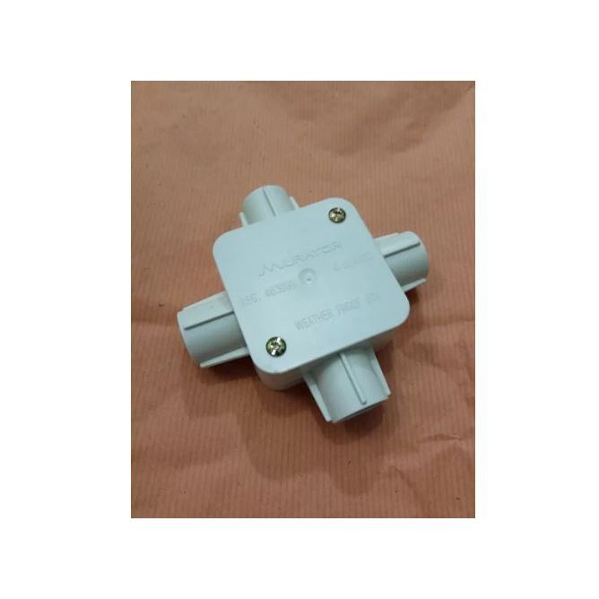 Jual T DOS Doos Dus Sambungan Cabang 4 Kabel Listrik Rumah PLN Putih ...