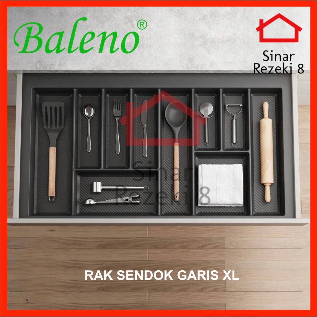 Jual Rak Tempat Sendok Garis XL - 90 Baleno / Garpu Pisau Sekat Laci ...