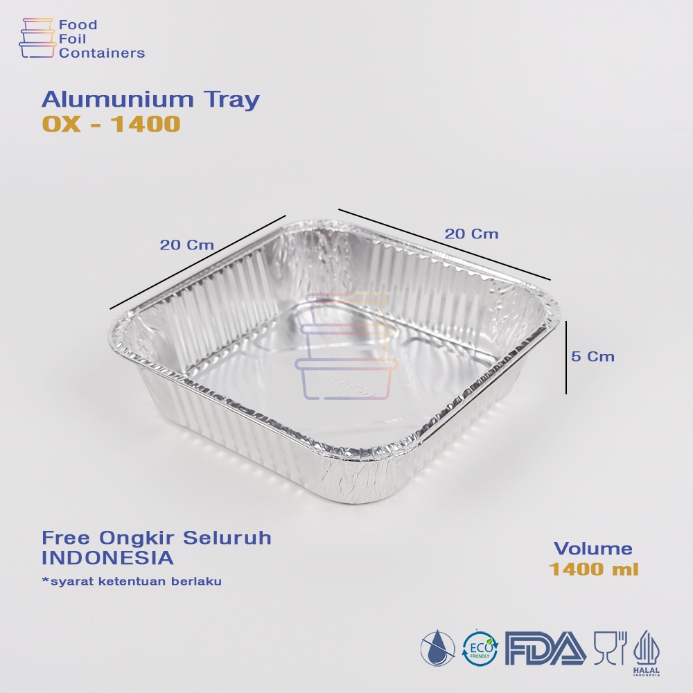 Jual alumunium foil cup OX 1400 / macaroni schotel | Shopee Indonesia