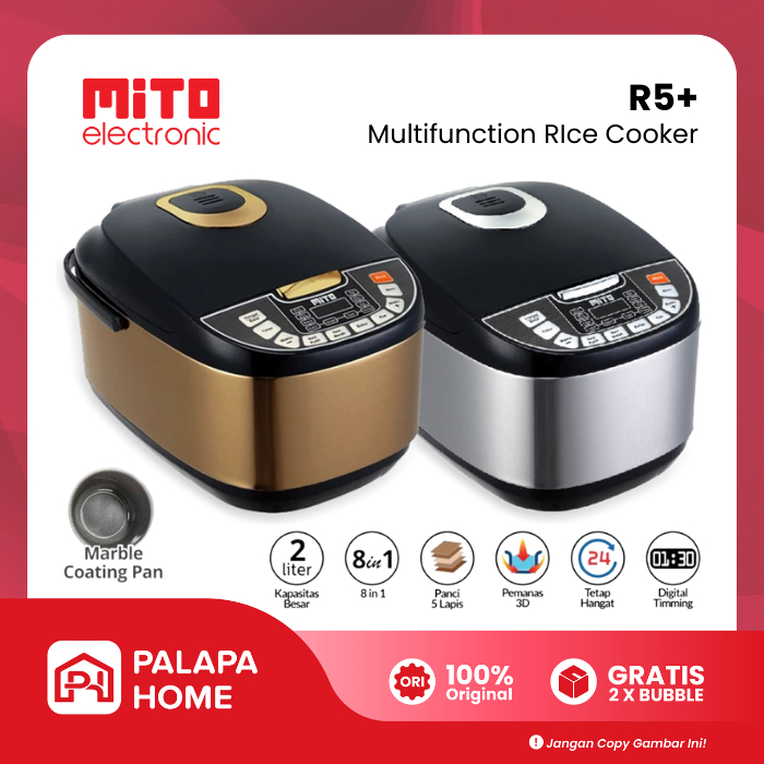 Jual Mito R5 Plus Digital Rice Cooker R5+ 8 in 1 Kapasitas 2 Liter ...