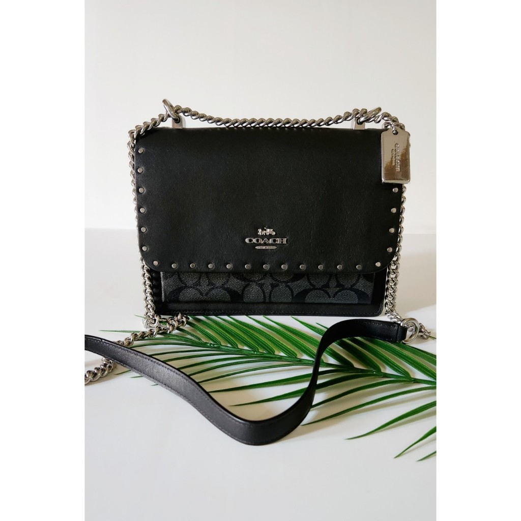 Jual Coach 90400 Klare Crossbody in Signature Canvas & Rivets Graphite ...