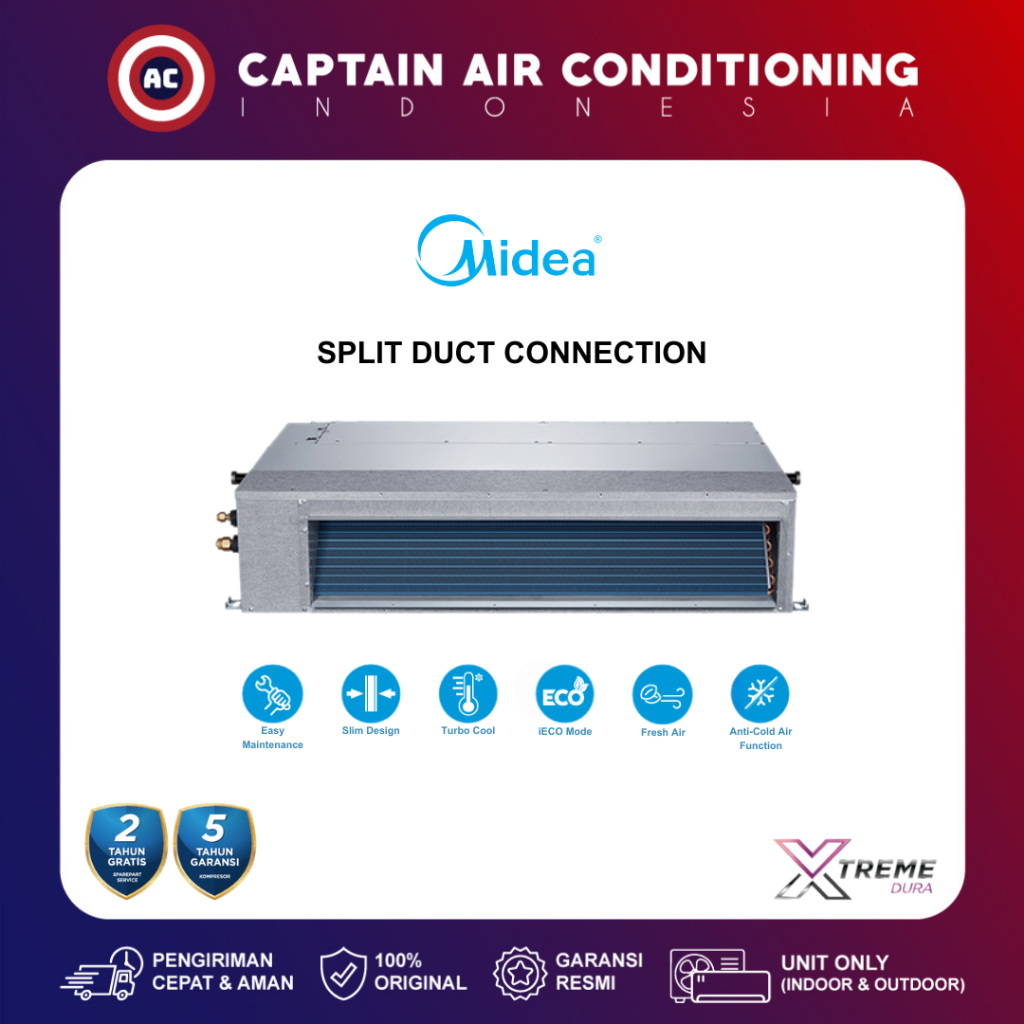 Jual MIDEA AC Split Duct MTI-60CWN 7 PK | Shopee Indonesia