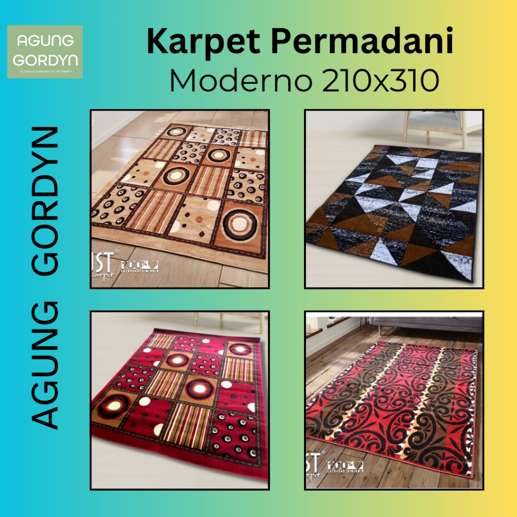 Jual Karpet Lantai Ruang Tamu Permadani "Moderno" Premium Tebal ...