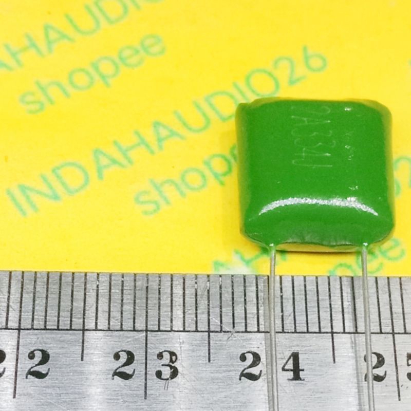 Jual 334 100v 8mm 2A334J milar hijau 330n 330nf mylar kapasitor 334j 2a334j | Shopee Indonesia