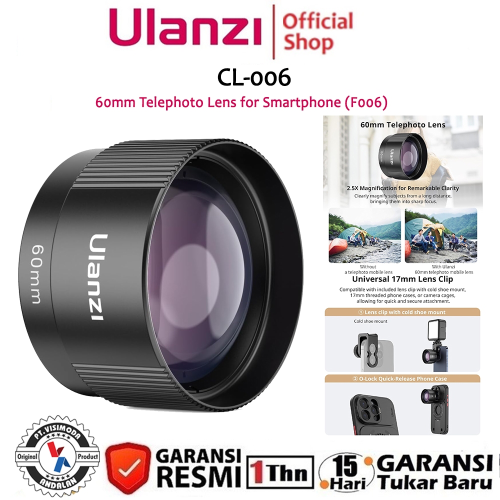 Jual Ulanzi CL-006 60mm Telephoto Lens lensa Zoom for Smartphone | Shopee Indonesia