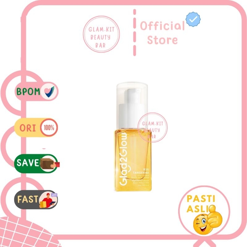 Jual Glad2glow Jeju Tangerin Vit C Power Bright Glow serum 17ml | Shopee Indonesia