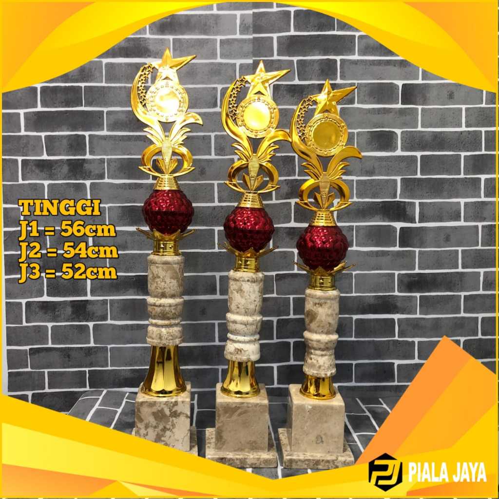 Jual PIALA SATU SET (ISI 3) KOMBINASI DELIMA | TROPHY TINGGI JUARA ...