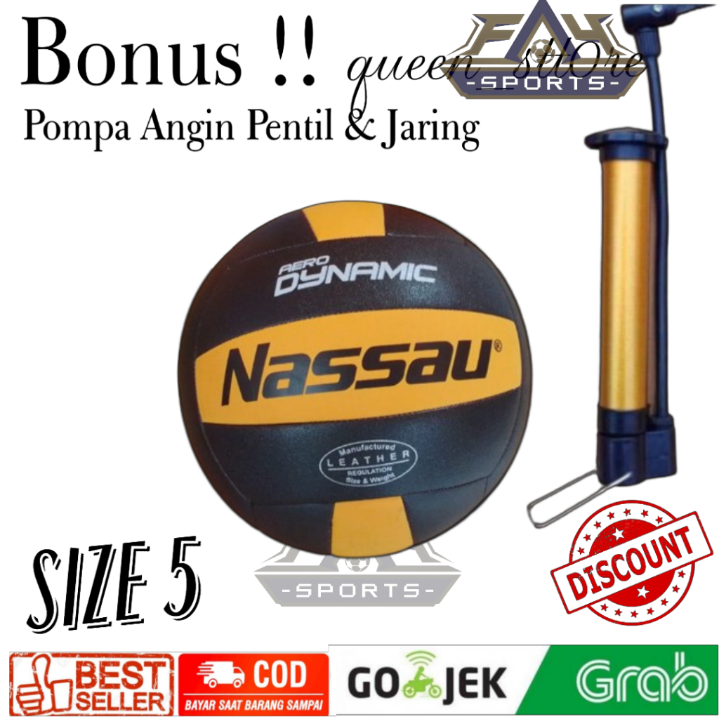 Jual Bola Voly Lembut Empuk untuk Dewasa Bonus Pompa Pentil dan Jaring ...